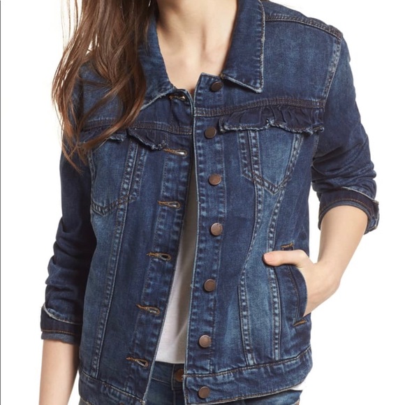 STS Blue | Jackets & Coats | Ruffle Pocket Denim Jean Jacket | Poshmark